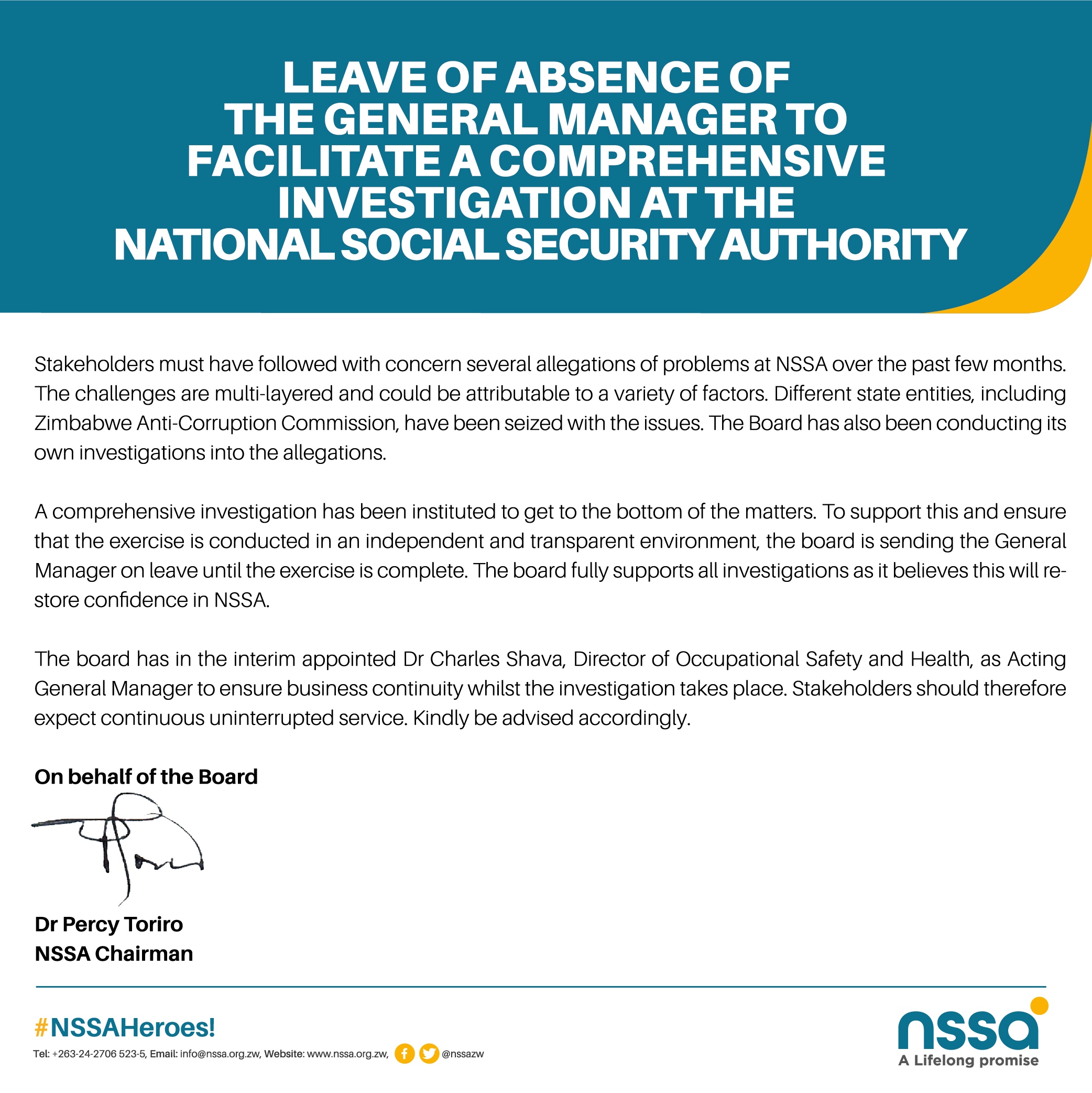 National Social Security Authority (NSSA)