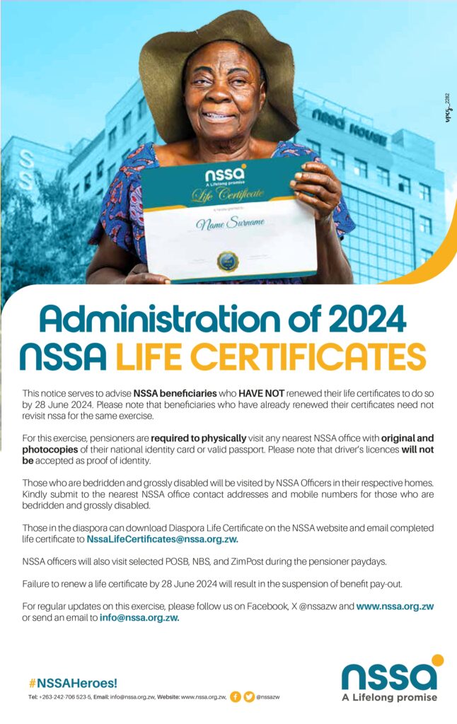Life Certificate renewal 2024 – National Social Security Authority(NSSA)